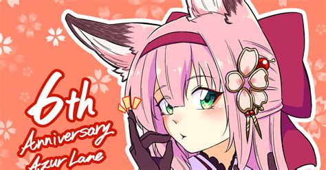 アズールレーン 6周年こんこん花月ちゃん 鉱渚めたるのイラスト Pixiv