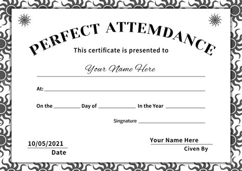 Certificate Of Attendance With A Design Pattern Word Template And