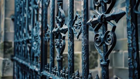 Intricate Patterns And Designs On Wrought Iron Gate Stock Illustration Illustration Of Lattice