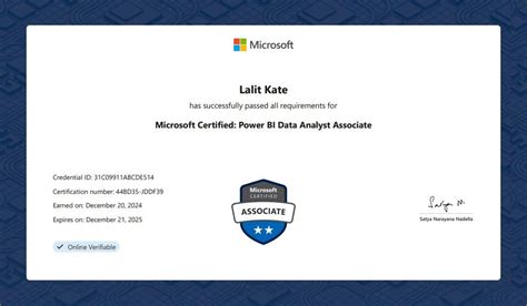 Lalit Kate On Linkedin Microsoftcertified Powerbi Dataanalysis