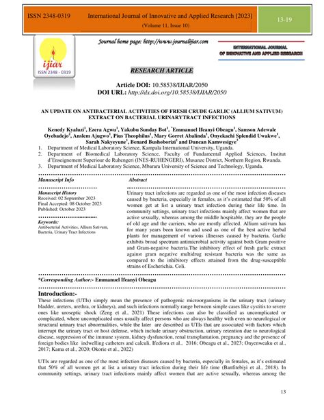 Pdf An Update On Antibacterial Activities Of Fresh Crude Garlic