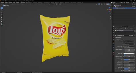 3d Model Chips Packaging Lays 3d Model Vr Ar Low Poly Cgtrader