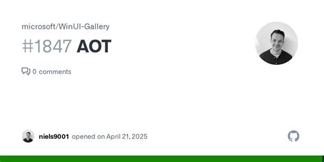 AOT Issue Microsoft WinUI Gallery GitHub