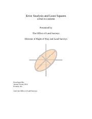 Error Analysis And Least Squares Presentation Pdf Error Analysis And Least Squares CPSD