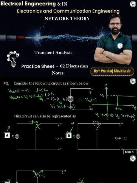 Transient Analysis Practice Sheet 02 Discussion Notes Pdf