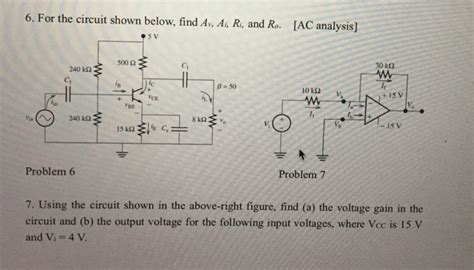 Solved 6 For The Circuit Shown Below Find A A R And R Chegg Com