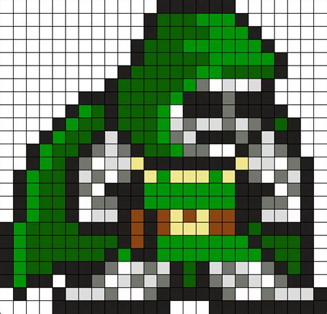 Dr Doom Perler Bead Pattern Bead Sprites Characters Fuse Bead Patterns
