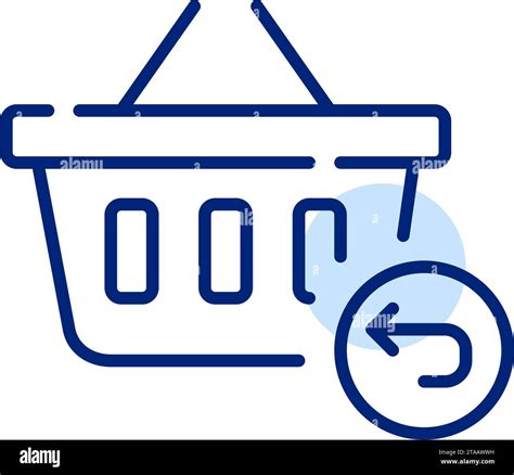 Shopping Online Goods Return Shopping Basket And Return Arrow Symbol
