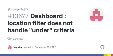 Dashboard Location Filter Does Not Handle Under Criteria · Issue
