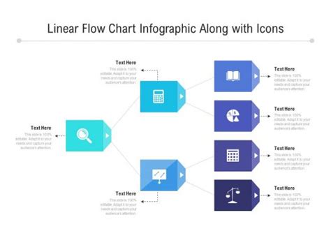 Linear Flow Chart Infographic Along With Icons SlideTeam Net