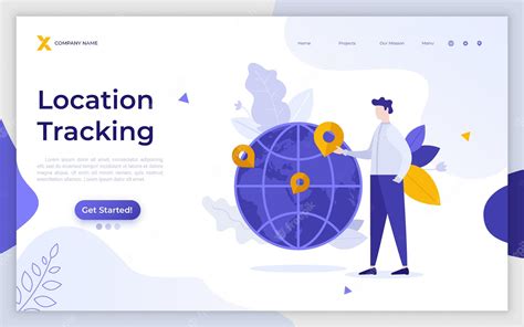 Premium Vector Landing Page Template With Man Attaching Map Pins To