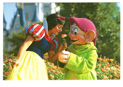 Dopey Gives Princess Snow White Flower Fairest Of Them All Walt Disney World Topics Disney
