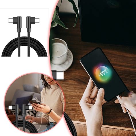 60w 3a Nylon Braided Pd Fast Charging C To C Head Type C Data