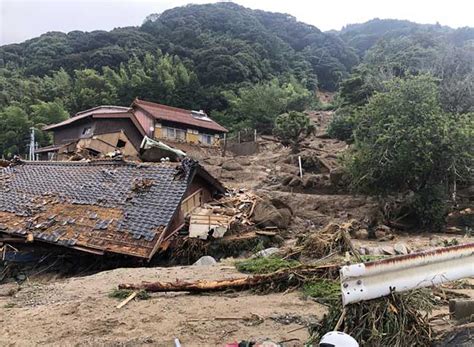土砂崩れが発生した現場佐賀県唐津市2023年 大雨台風被害 写真特集時事ドットコム