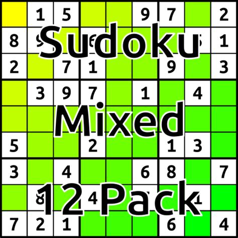Sudoku Mixed 12 Pack 000017 Gw Puzzles