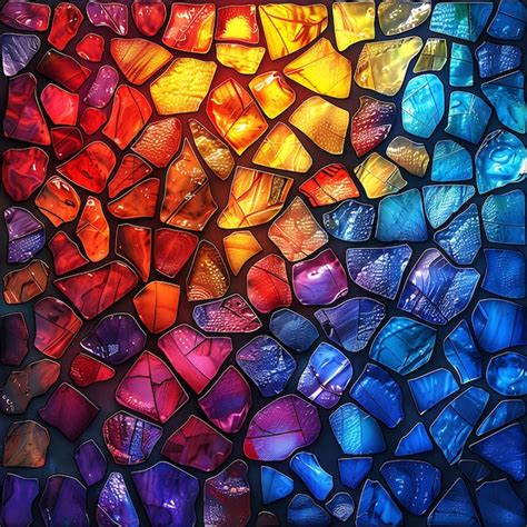 Premium Photo Stained Glass Water With Stained Glass Textures