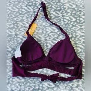 Kona Sol Swim Kona Sol Womens Faux Wrap Halter Bikini Top S Poshmark