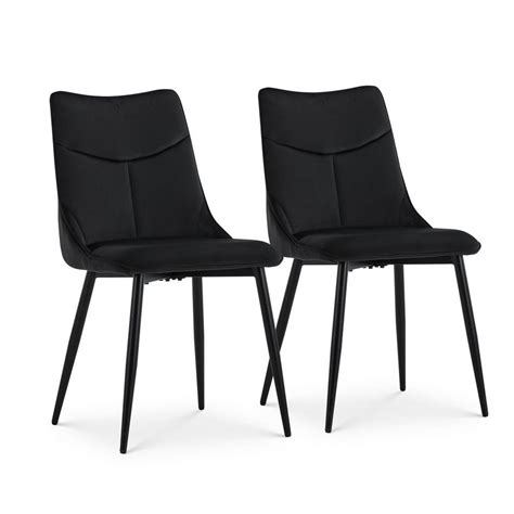 Clipop Esszimmerstuhl Samt Gepolsterter Loungestuhl 2er Set