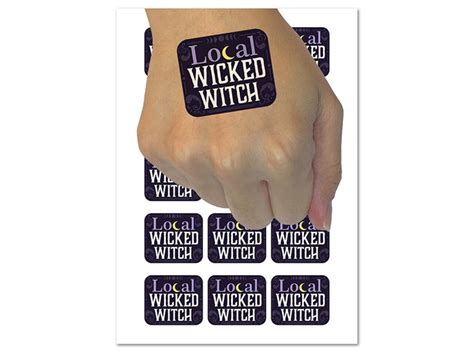 Local Wicked Witch Wiccan Goth Temporary Tattoo Water Resistant Fake
