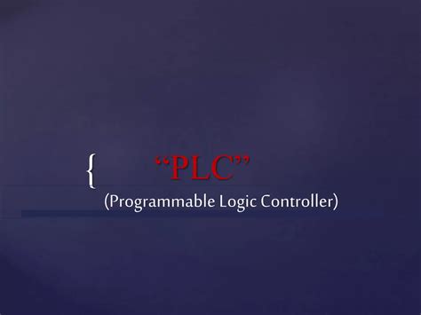 Programmable Logic Controller Pptx Programming Languages Computing
