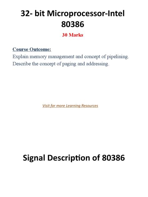 32 Bit Microprocessor Intel 80386 Pdf Input Output Digital