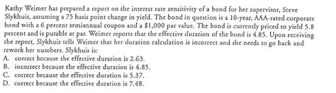 Solved Kathy Weimer Has Prepared A Report On The Interest