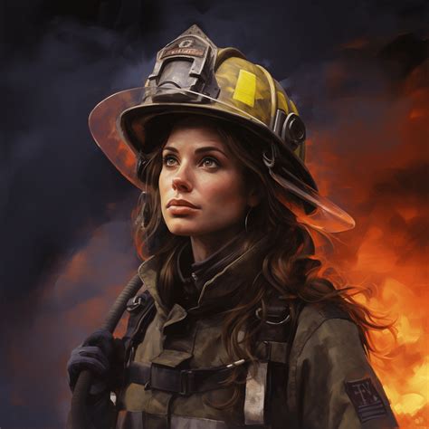 Download Ai Generated Firefighter Woman Royalty Free Stock