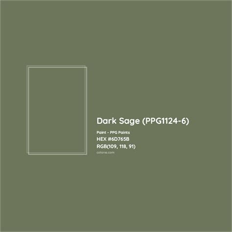Ppg Paints Dark Sage Ppg1124 6 Paint Color Codes Similar Paints And