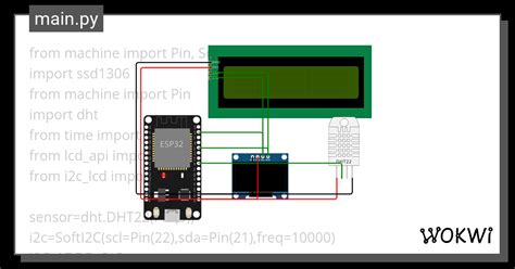 MICROPYTHON OLED And LED Dht Copy Wokwi ESP STM Arduino Simulator