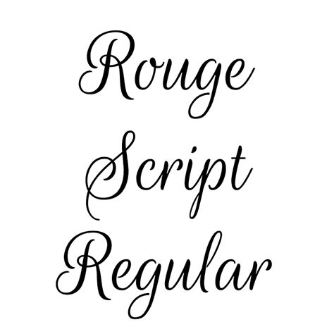 Rouge Script Regular Free Fonts On