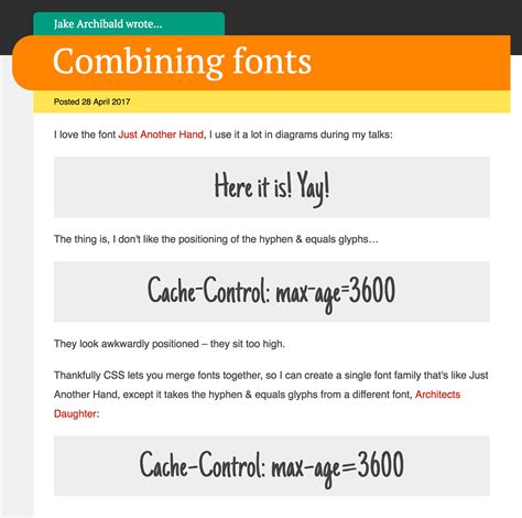 Combining Web Fonts Engage