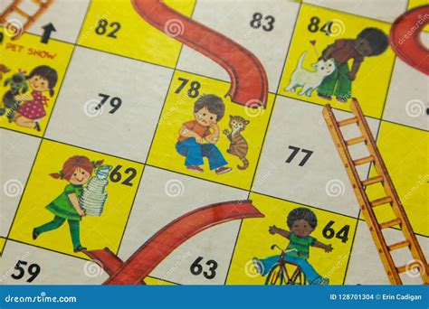 1980s Board Games Chutes And Ladders Editorial Image 128701304