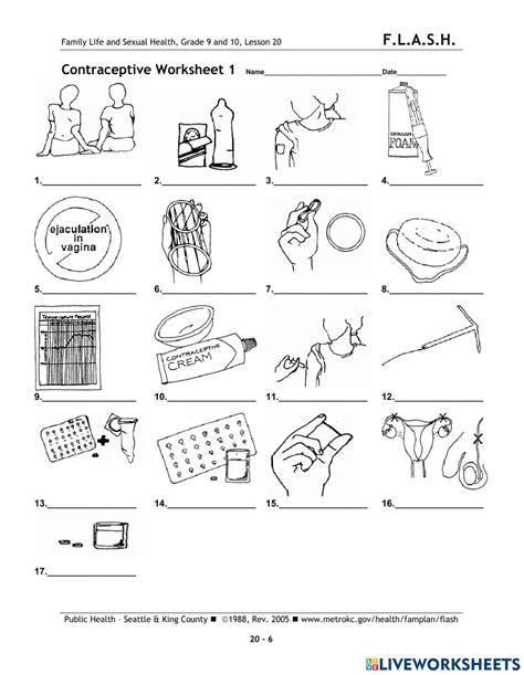 Contraception Assignment Today Online Exercise For Live Worksheets