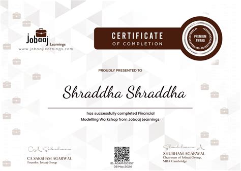 Workshop Certificate