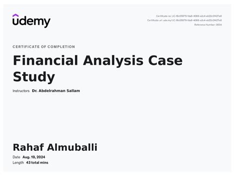 Rahaf Almuballi On Linkedin Im Thrilled And Delighted To Have Completed The Financial Analysis