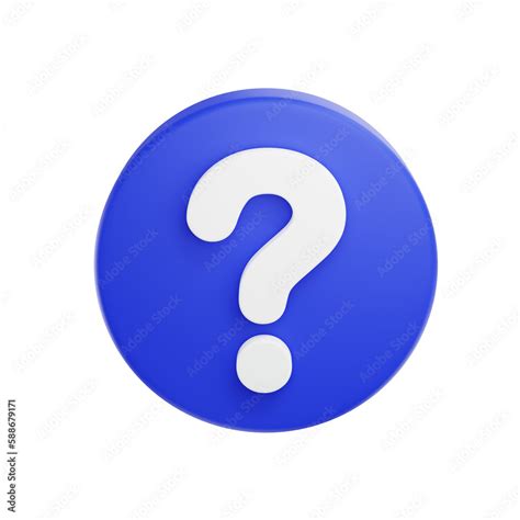 D Render Question Mark Speech Bubble Icon Message Box With Question