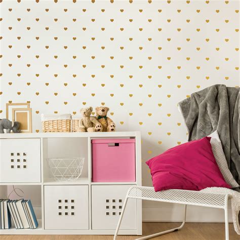 100 Stickers Cœurs Dorés Stickers Stickers Filles Coeurs Ambiance