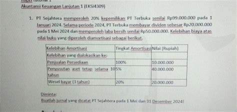 Akuntansi Keuangan Lanjutan 1 EKSI4309 1 PT StudyX
