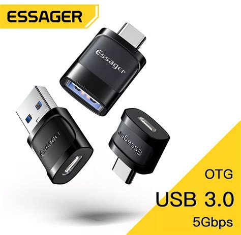 Переходник адаптер юсб Essager Otg Type C Usb Micro Usb 3 0 для флешки