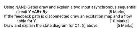 Solved Using NAND Gates Draw And Explain A Two Input Chegg