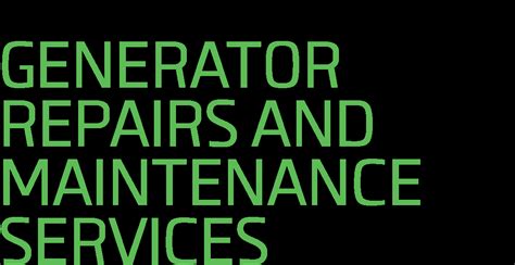 Generator Maintenance And Repairs South Africa