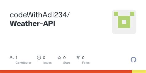 Github Codewithadi Weather Api