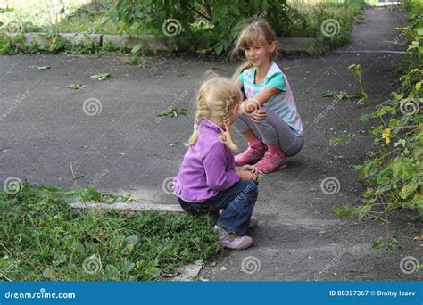 Girls Playing Outdoors 18551 Stock Image Image Of Enjoy Street 88327367
