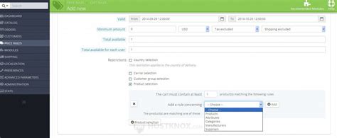 Hostknox Prestashop 1516 Shopping Cart Price Rules Tutorial