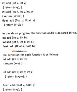 2nd PUC Computer Science Question Bank Chapter 8 Function Overloading – KSEEB Solutions