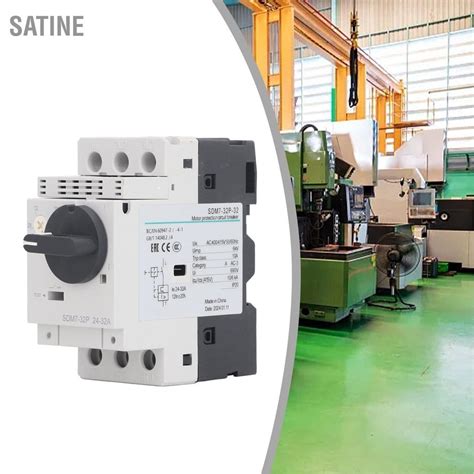Satine มอเตอร์ Circuit Breaker 24 32a 35 มมdin Rail Mount ลูกบิดควบคุม