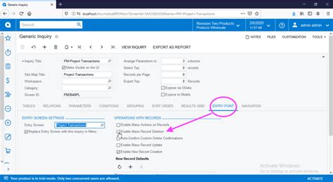 Acumatica Tips And Tricks How To Enable Mass Delete Records Nexvue Now Net At Work