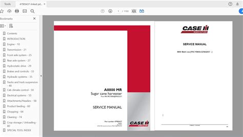 Case Ih Tractor A8800 Mr Sugar Cane Harvester Service Manual 47905437