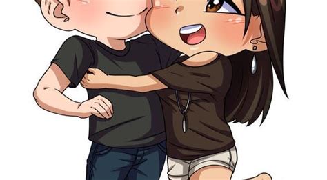 Chibi Couple Hugging