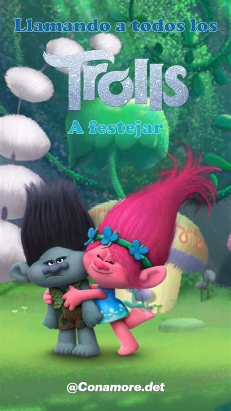 Vídeo Invitación Trolls Fiesta Trolls Invitación Digital Trolls Invitaciones digitales